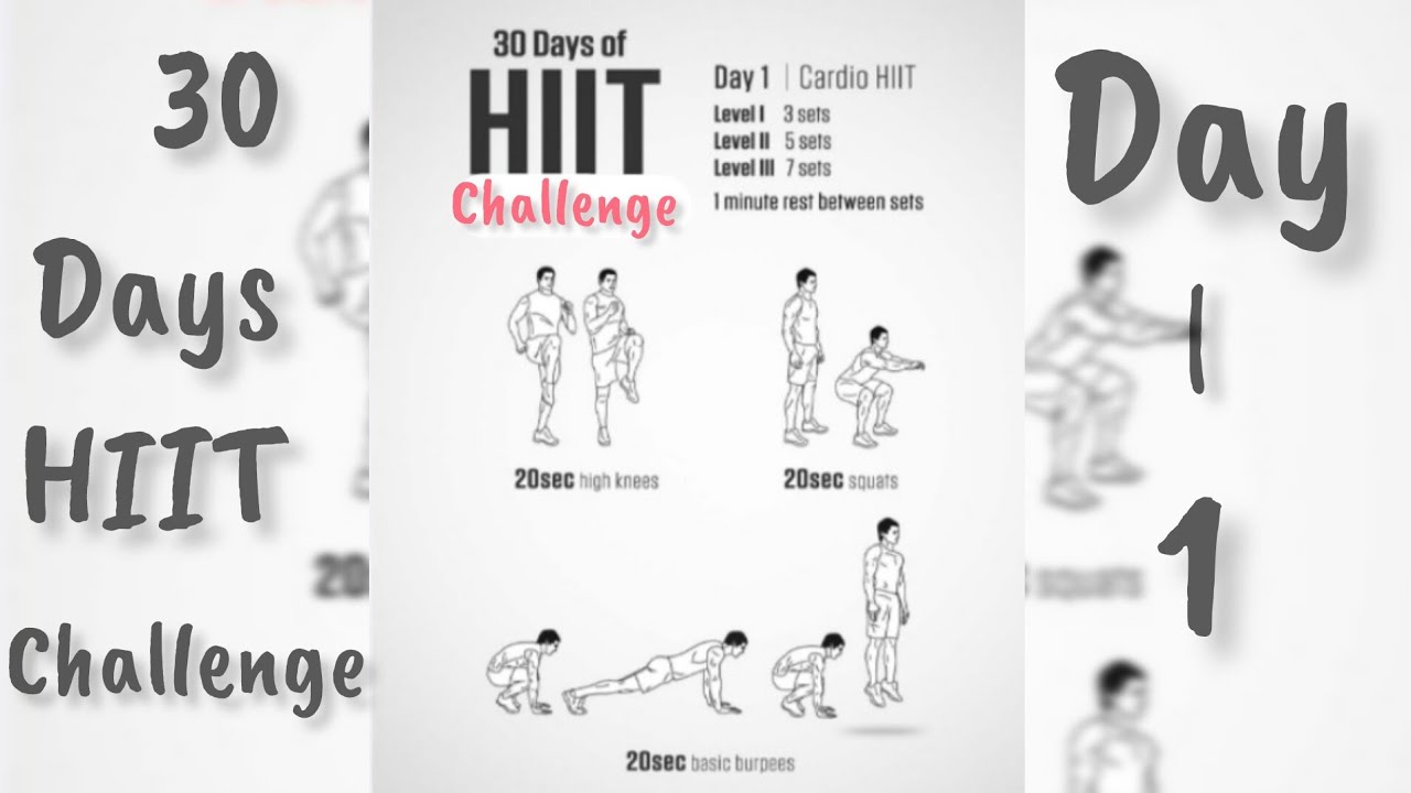 Cardio HIIT day-1 (30 days HIIT Challenge) - YouTube