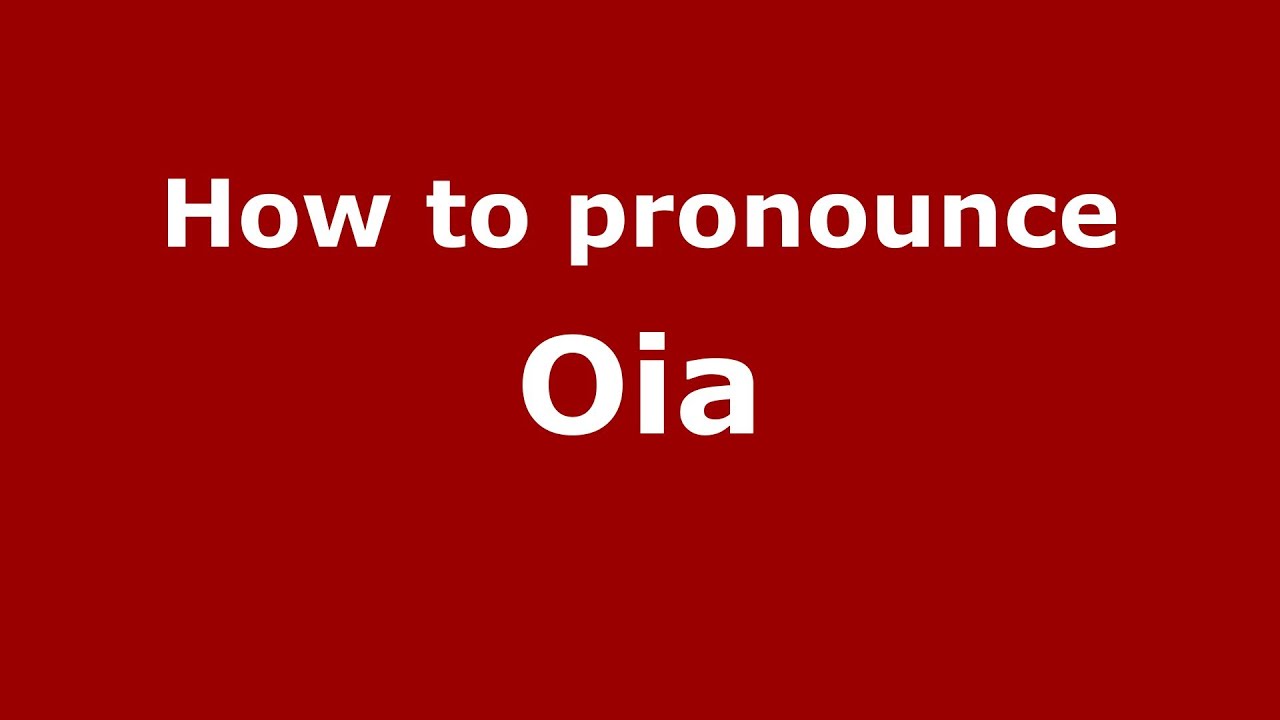 How to pronounce Oia (Greek/Greece) - PronounceNames.com - YouTube