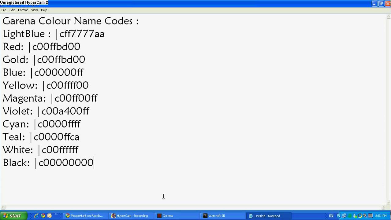 Garena Colour Name - YouTube