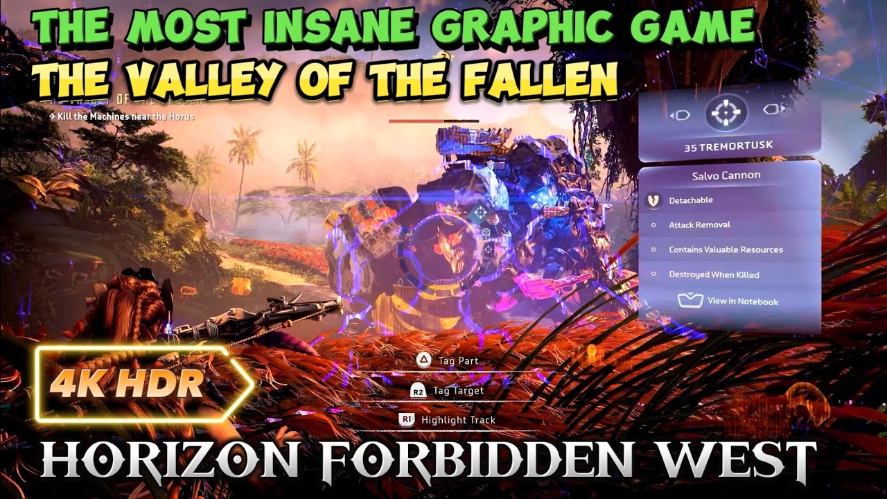 HORIZON FORBIDDEN WEST 4K HDR THE MOST INSANE GRAPHIC GAME, THE VALLEY ...