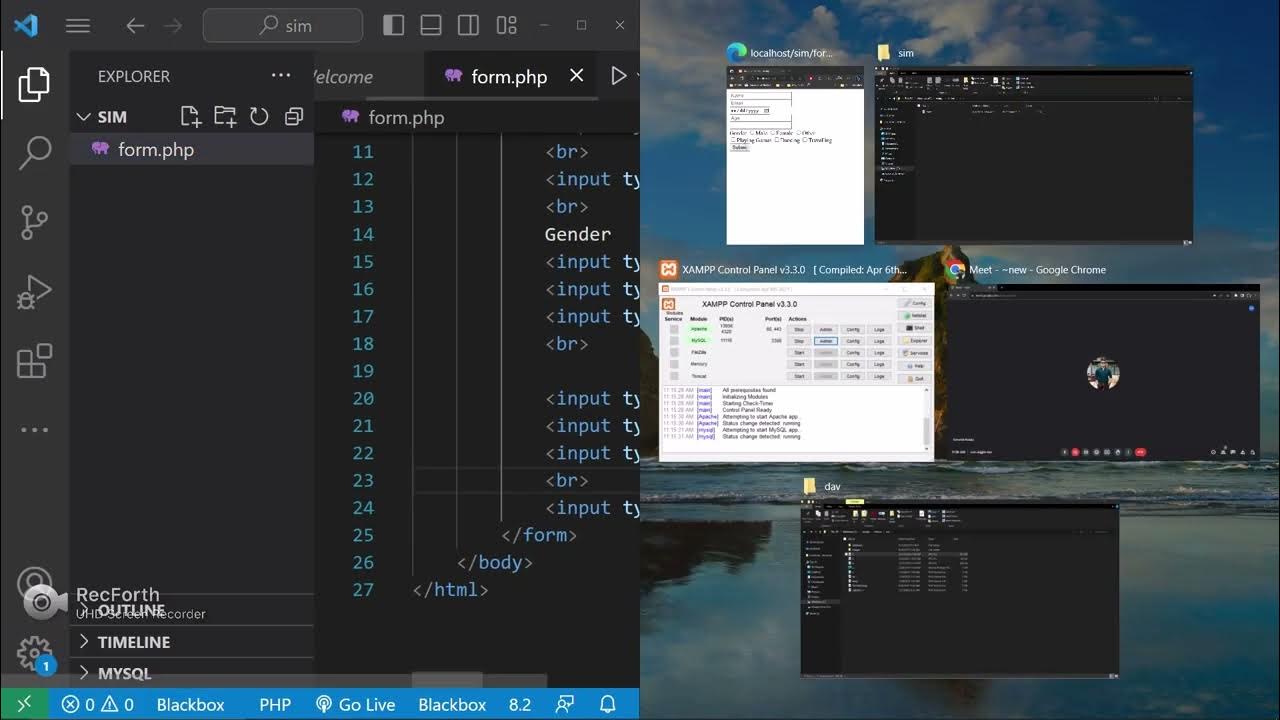 how to display information on same page wirh form and php - YouTube