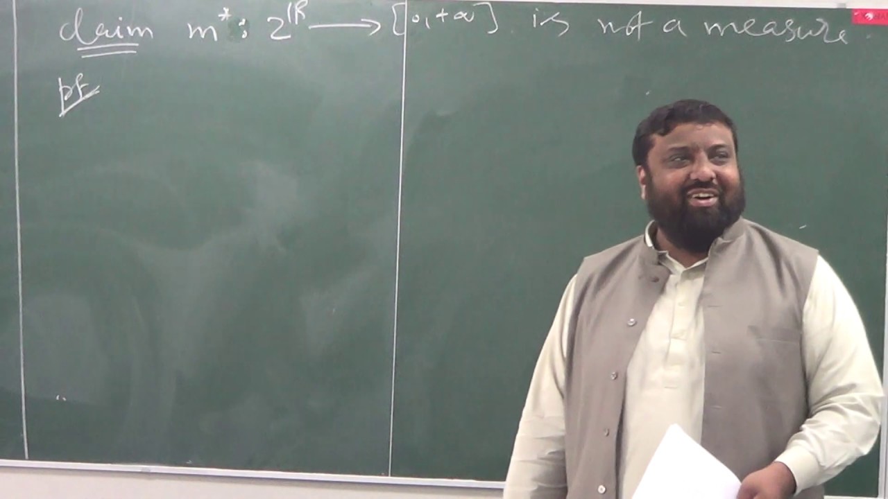 Lecture 7 (Part 2): m^{*} is not a measure (an example of a non ...