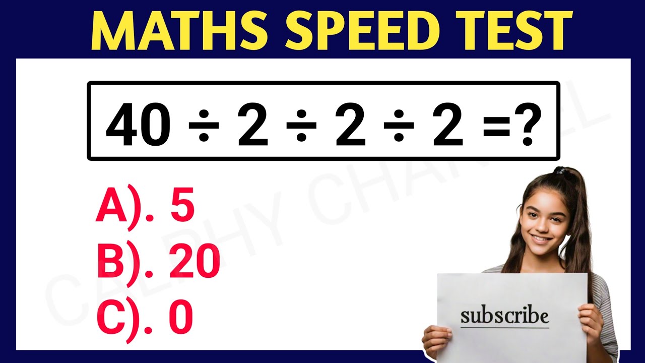 Maths Speed Text - Maths Puzzle For Brain Test Only For Genius IQ test ...