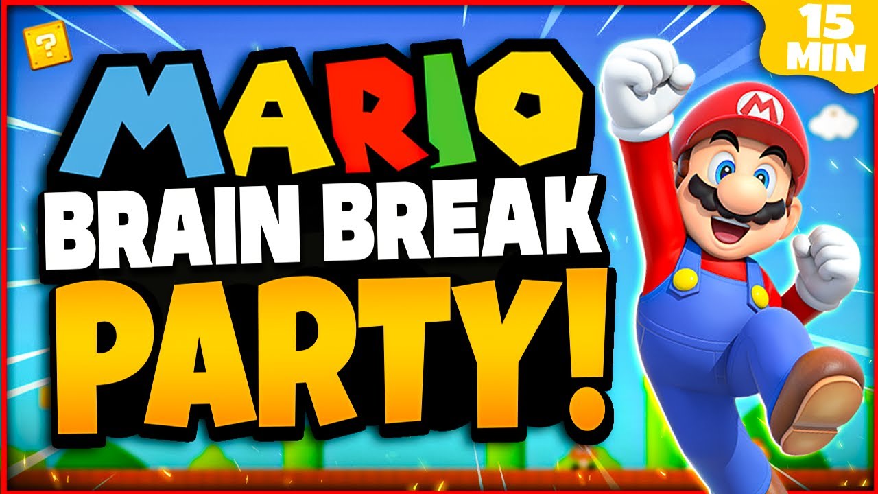 Mario Brain Break Party | Mario Games For Kids | Mario Run | Just Dance ...