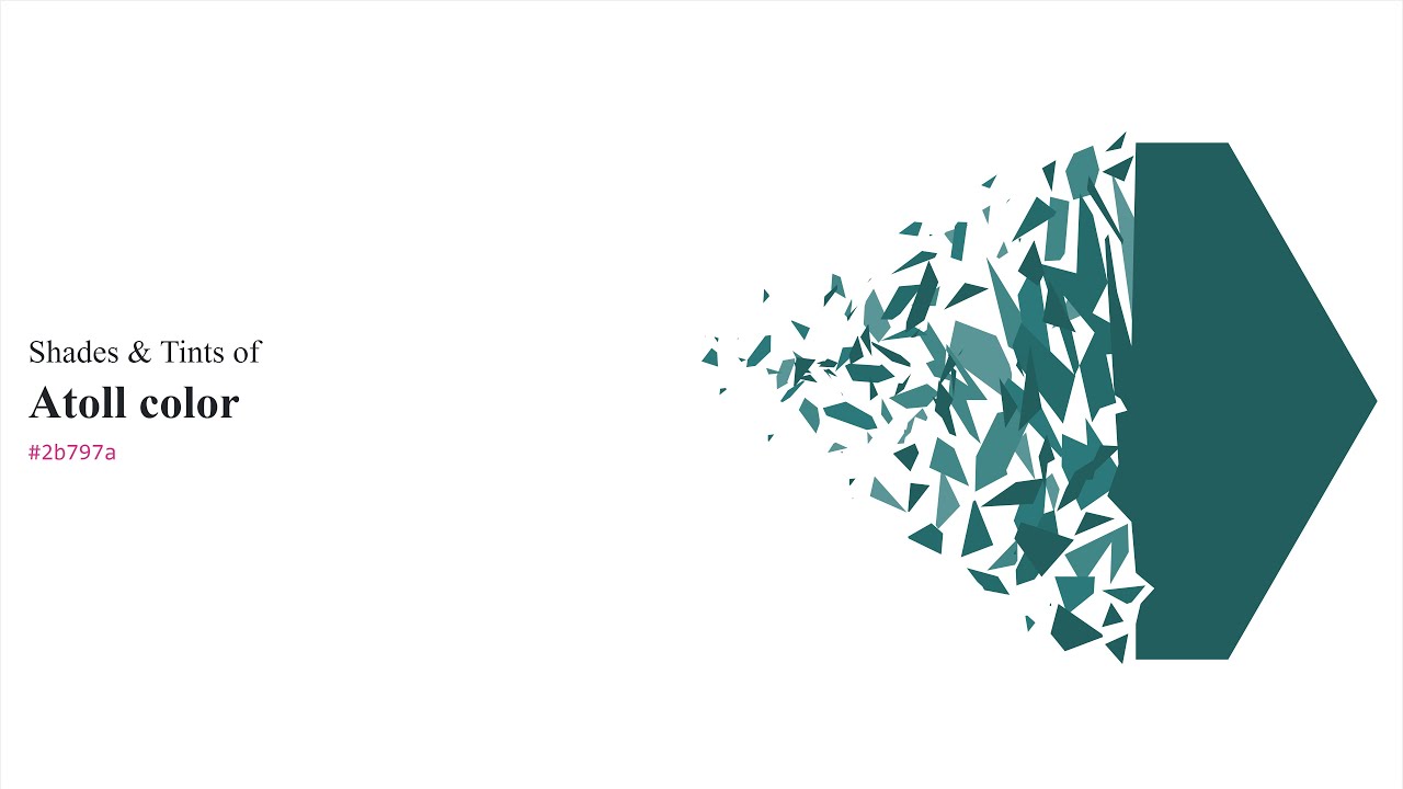 Shades & Tints of Atoll color #2b797a A Cool Green color #266b6c ...