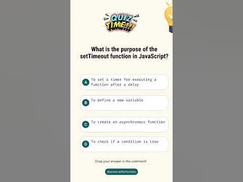 What is the purpose of the setTimeout function in JavaScript? #coding # ...