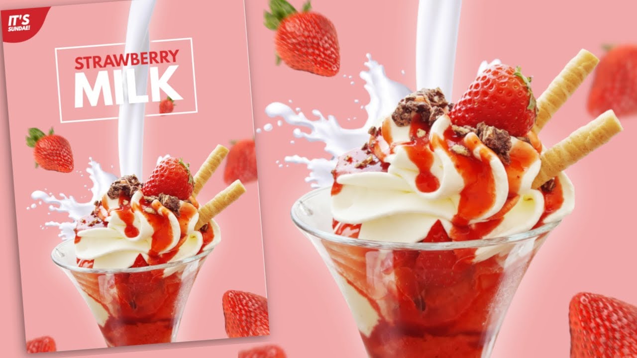 GIMP Tutorial : Ice Cream Poster | Food Poster Design - YouTube