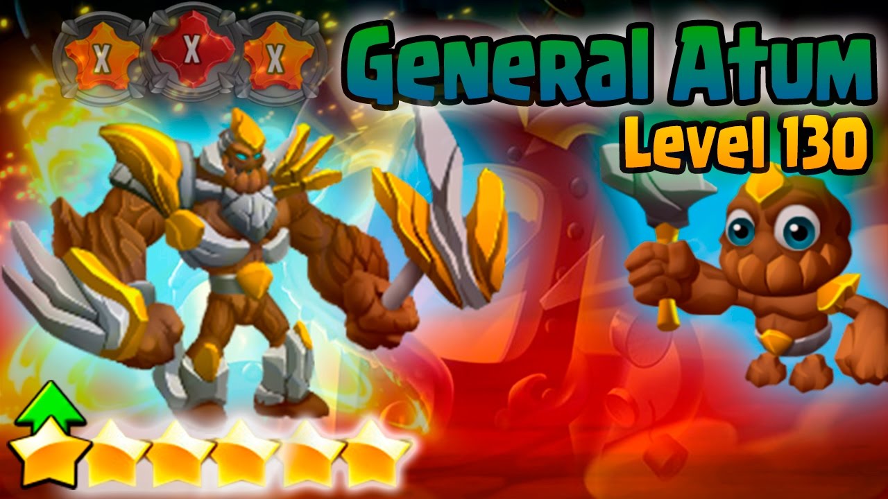 Monster Legends: General Atum - Level 130 - Combat PVP - YouTube