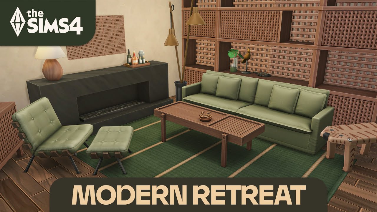 NEW MODERN FURNITURE // The Sims 4 Modern Retreat Kit Build & Buy ...