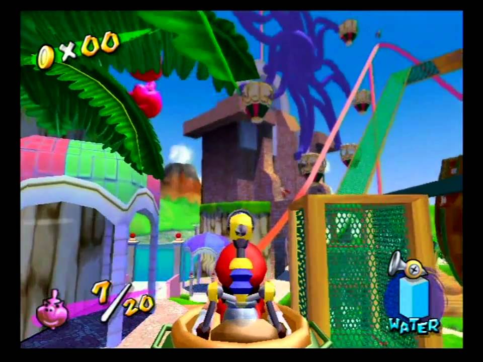 Super Mario Sunshine (GC) Shine Sprite 46 - Pinna Park - Roller Coaster ...