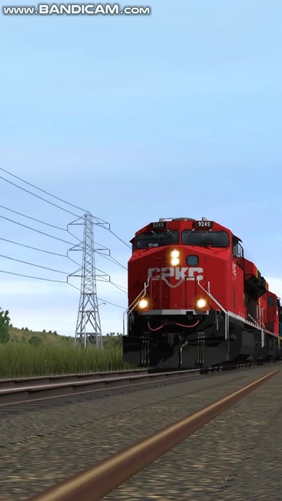 Trainz CPKC Intermodal train #cpkc #gevo #9249 #trainz #shorts #railroading - YouTube