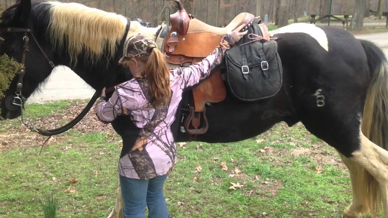 How to mount up in a parked out horse - YouTube