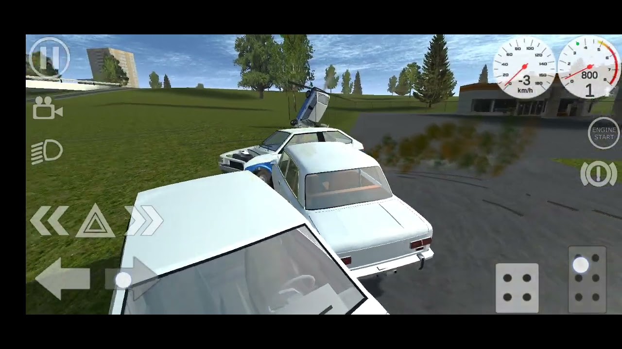 simple car crash physics simulator car chase 9 - YouTube