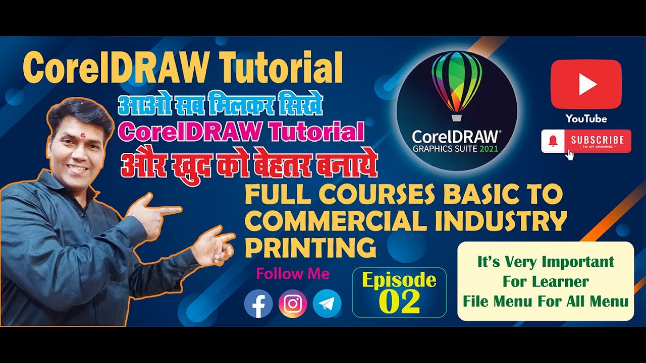 COREL DRAW TUTORIAL FULL COURSES BASIC TO ADVANCED EPISODE VIDEO 02 ...