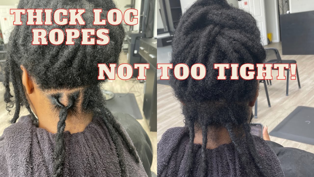 Ropes on thick locs - YouTube