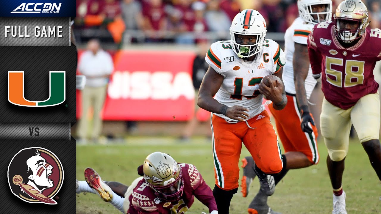 Miami vs. Florida State Full Game | 2019 ACC Football - YouTube