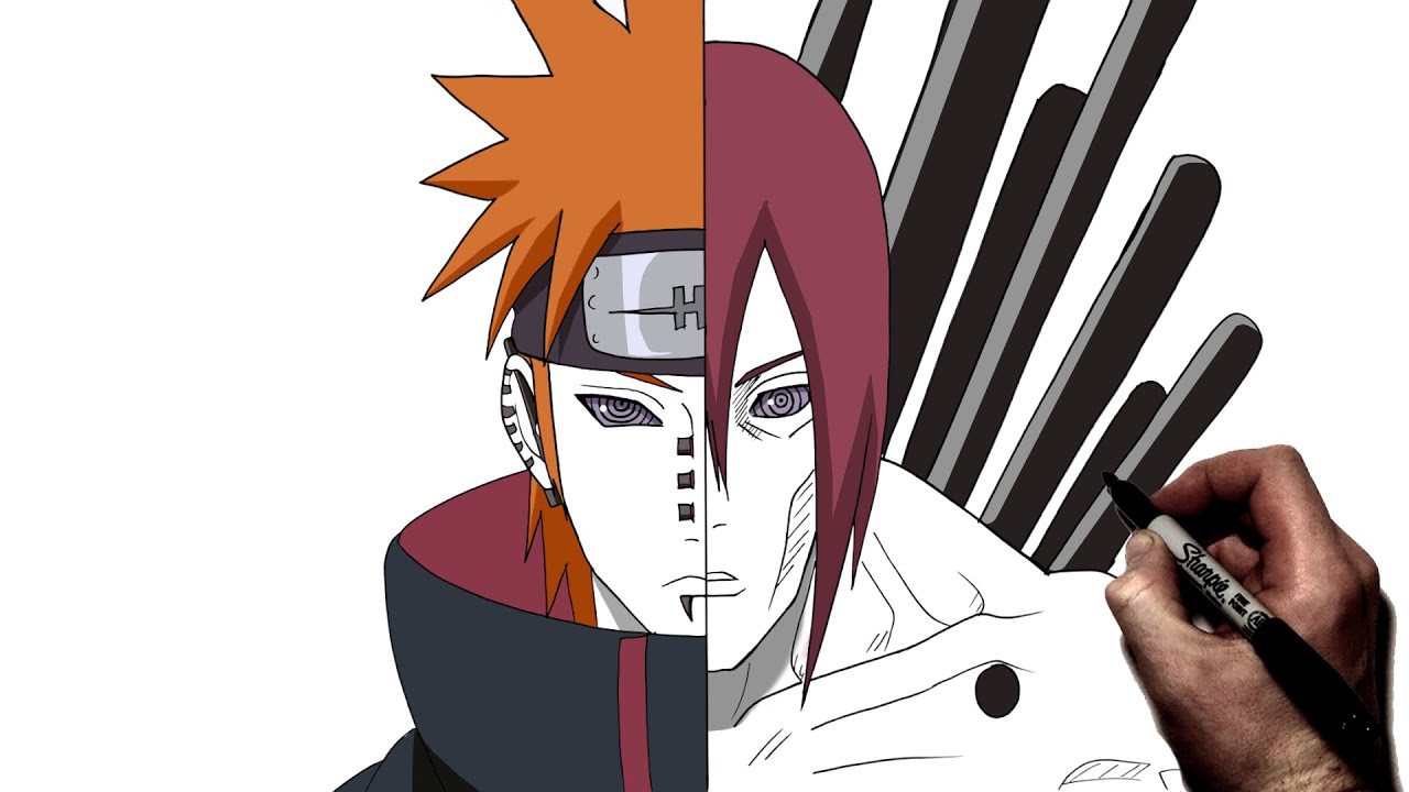 How To Draw Pain/Nagato | Step By Step | Naruto | - YouTube