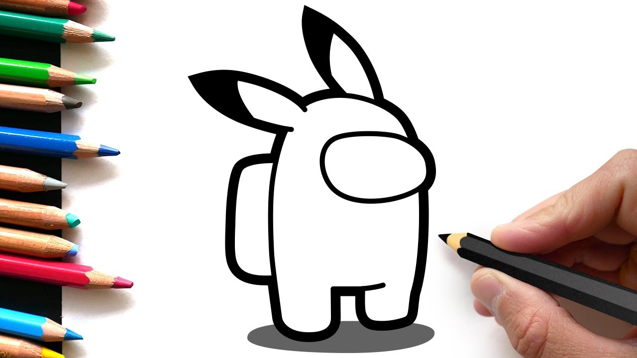 How to Draw AMONG US Pikachu | Pokemon - YouTube
