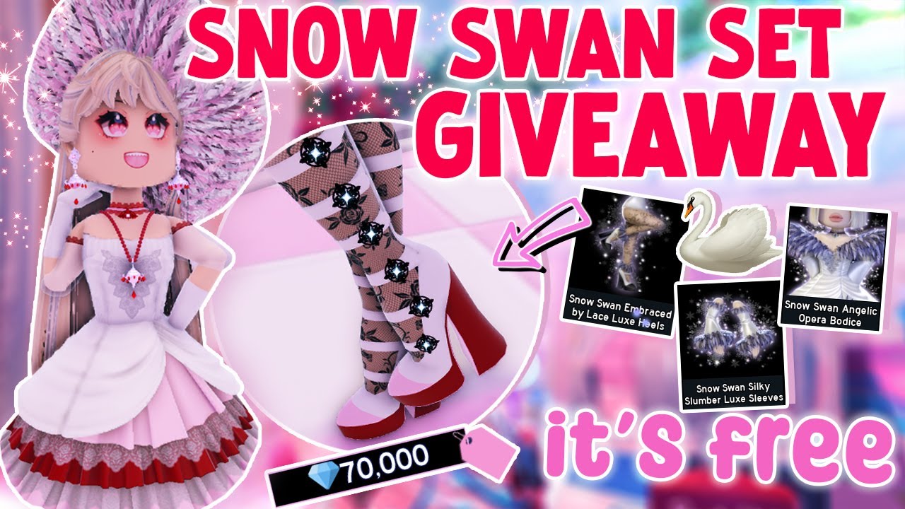GET THE SNOW SWAN SET FOR FREE! Royale High Updates 2023 - YouTube