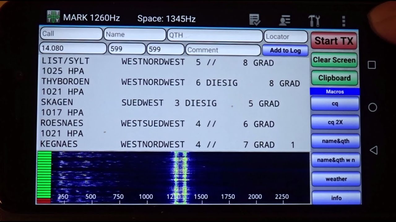 RTTY decoder Android Handy Smartphone dekodieren - YouTube