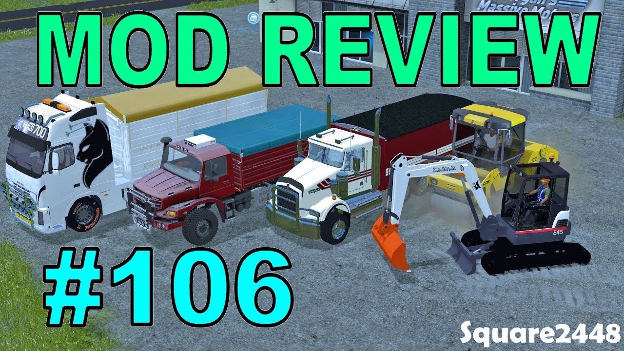 Farming Simulator 17 Mod Review #106 Bobcat Excavator Compactor & Dump ...