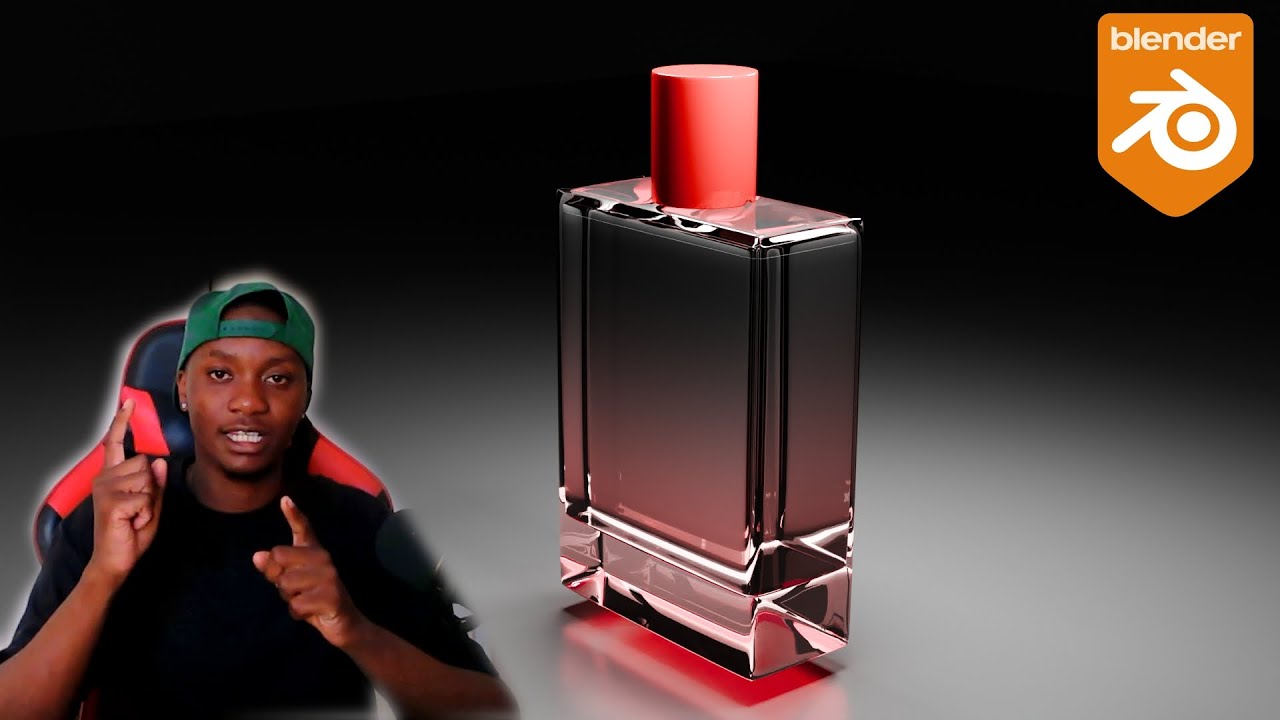 Simple Glassy Perfume Bottle In Blender - YouTube
