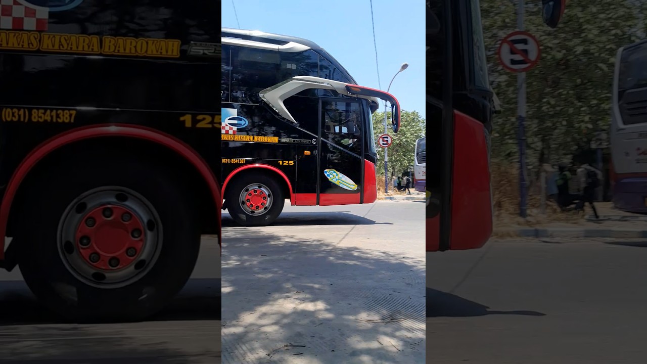 Bus AKAS NR II body SR3 ... meninggalkan terminal - YouTube