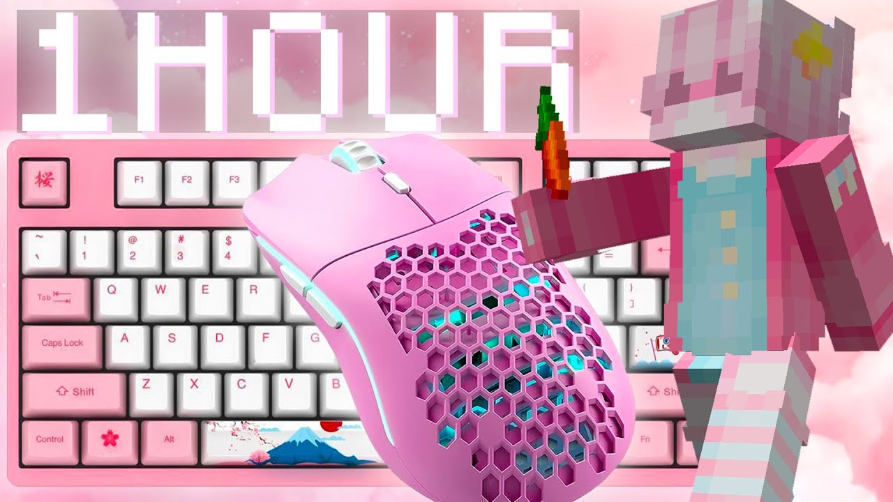 [1 HOUR] Keyboard & Mouse Sounds ASMR Minecraft Gameplay! - YouTube