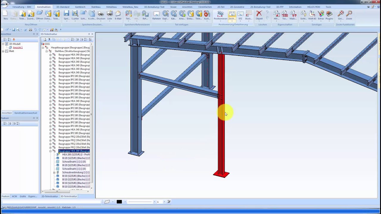HiCad - Tutorial W#1 - Verwendungsarten vergeben - YouTube