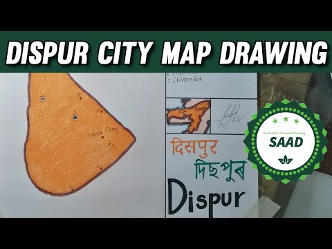 How to draw Dispur city map SAAD - YouTube