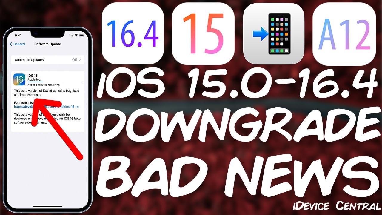 iOS 15.0 - 16.4 Very BAD DOWNGRADE & JAILBREAK NEWS! FutureRestore ...