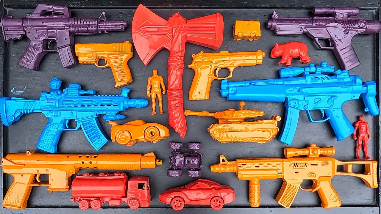 Membersihkan tembak plastik,assault rifle,ak47 seniper rifle,glock ...