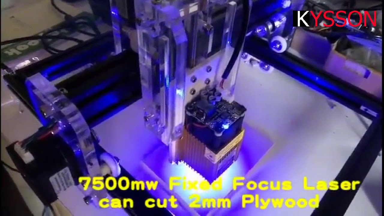 Mini Laser Engraver/Cutting Machine 7500mW Cut Polywood - YouTube