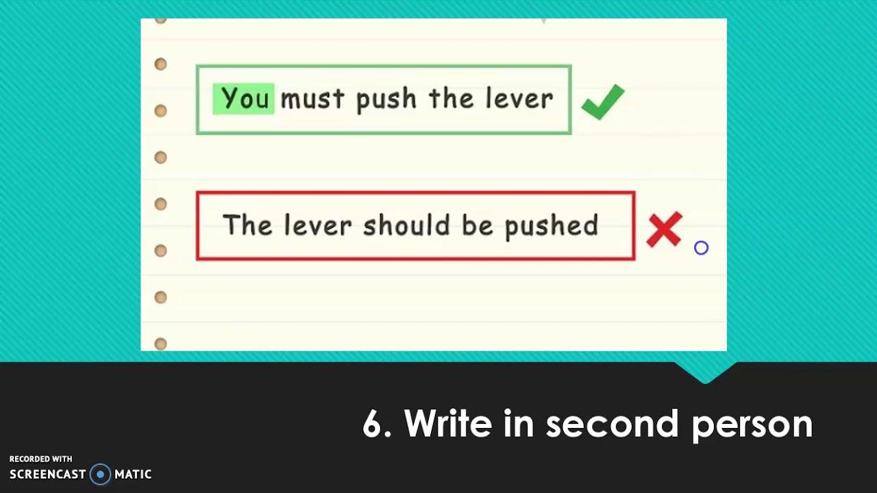 How to write clear instructions. - YouTube