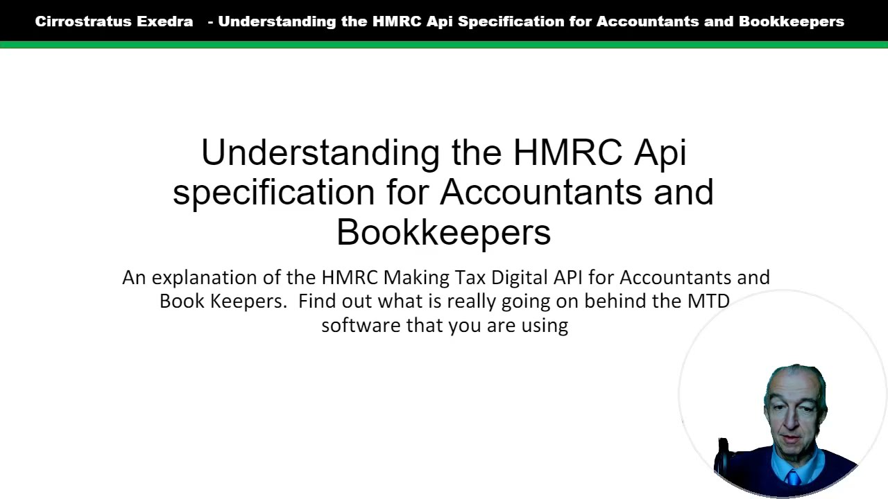 Making Tax Digital - understanding the API specification for Accountants and Bookkeepers. - YouTube