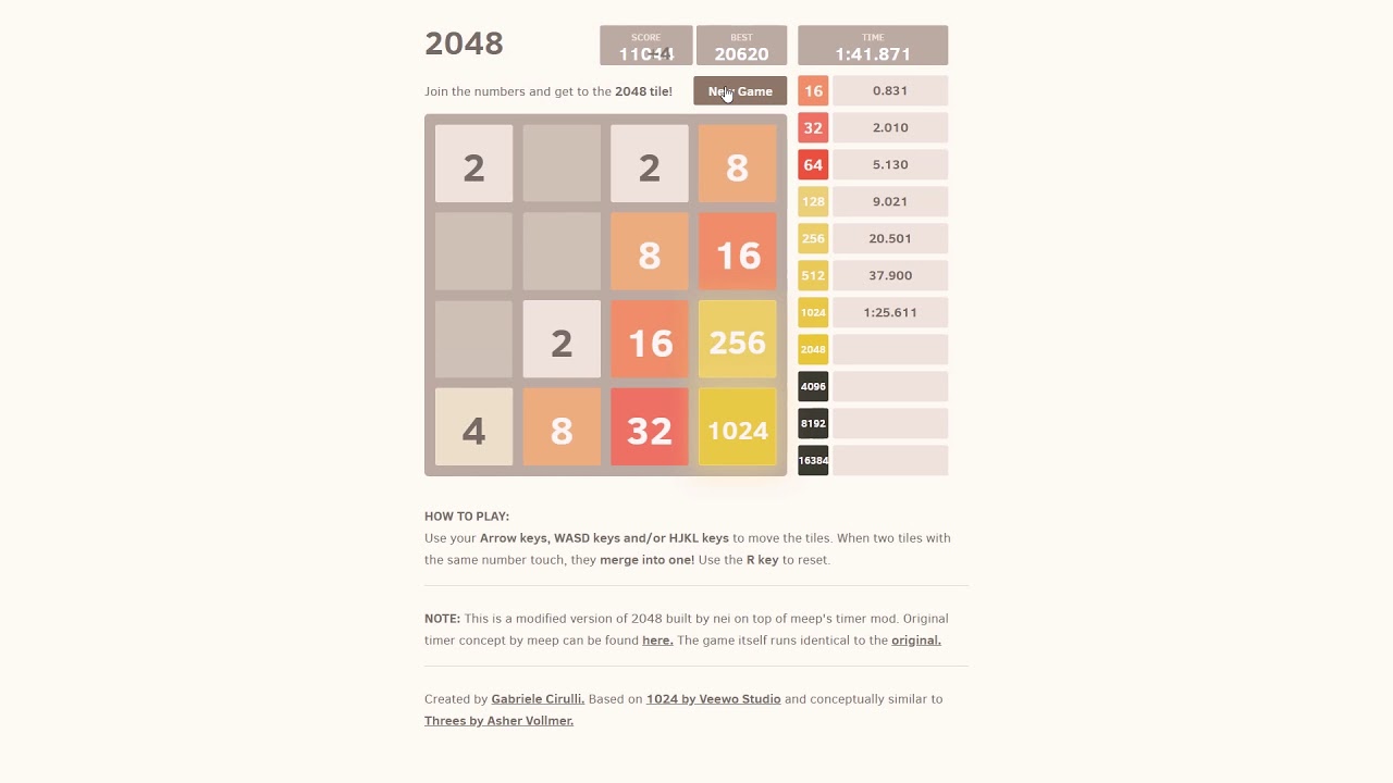 【RTA】2048 2:55.601 - YouTube