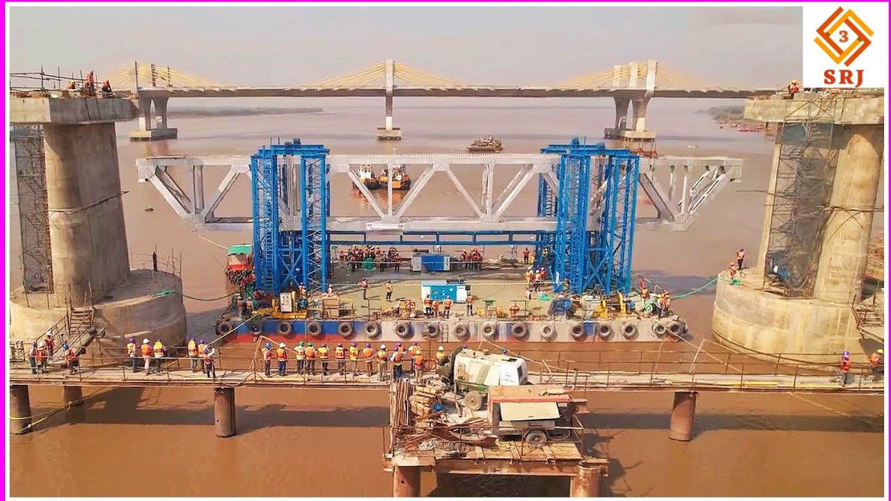 New Narmada Railway Bridge Construction Update | Gujarat WDFC Line of ...