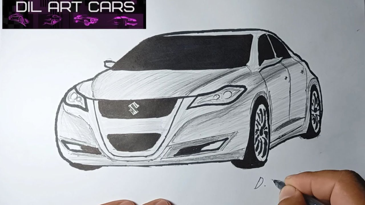 Suzuki / Kizashi / Drawing car / HOW TO DRAW A CAR - YouTube