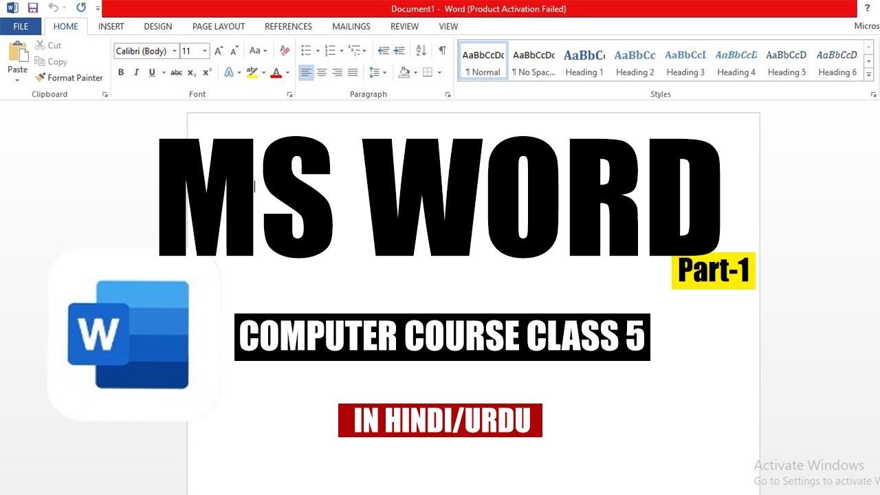 MS Word Step-by-Step Class 5 : Complete Beginner to Advanced Tutorial ...