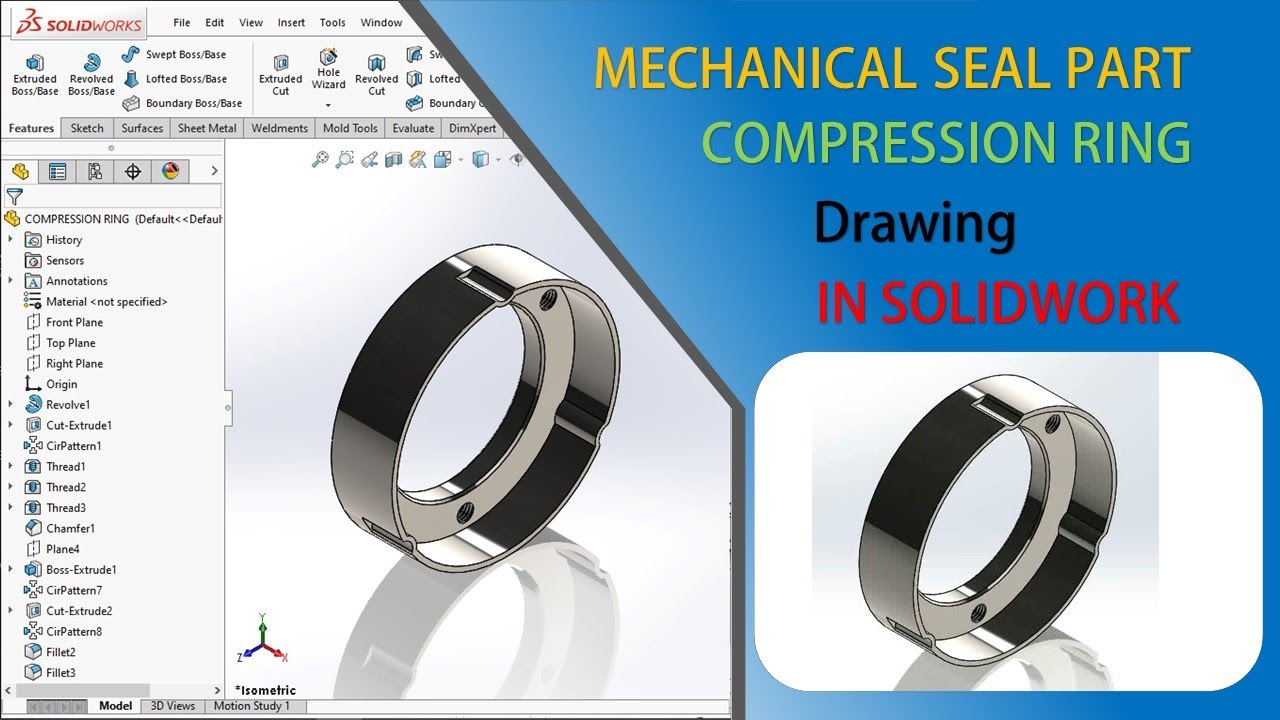 Mechanical Seal Drawing Compression Ring - YouTube