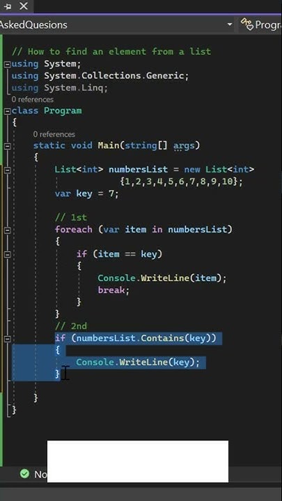 C# Programmers FAQ - 24 - How to find an element from a list # ...