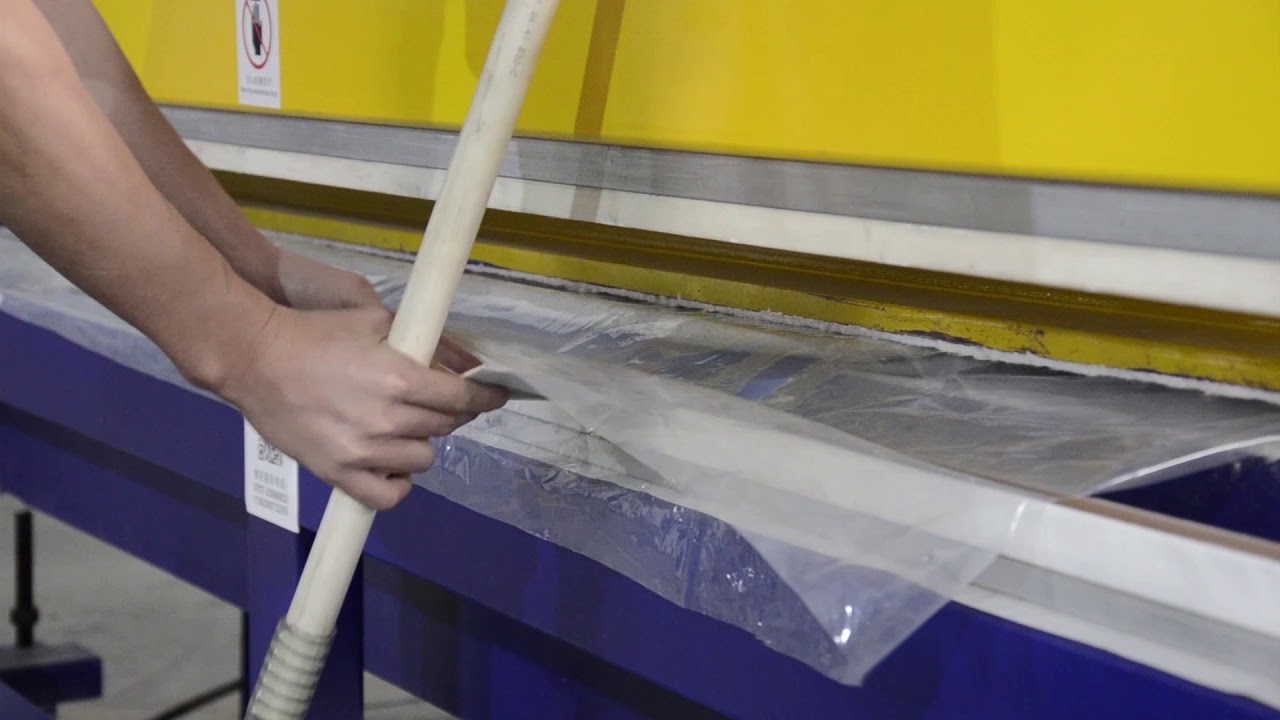 Mattress compressing & rolling package equipment - YouTube