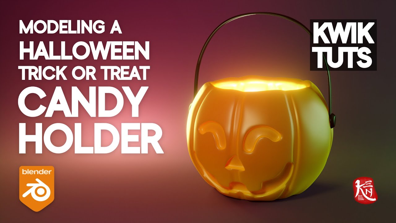 KWIK TUTS #007 // Modeling a Halloween Trick or Treat Candy Holder in ...