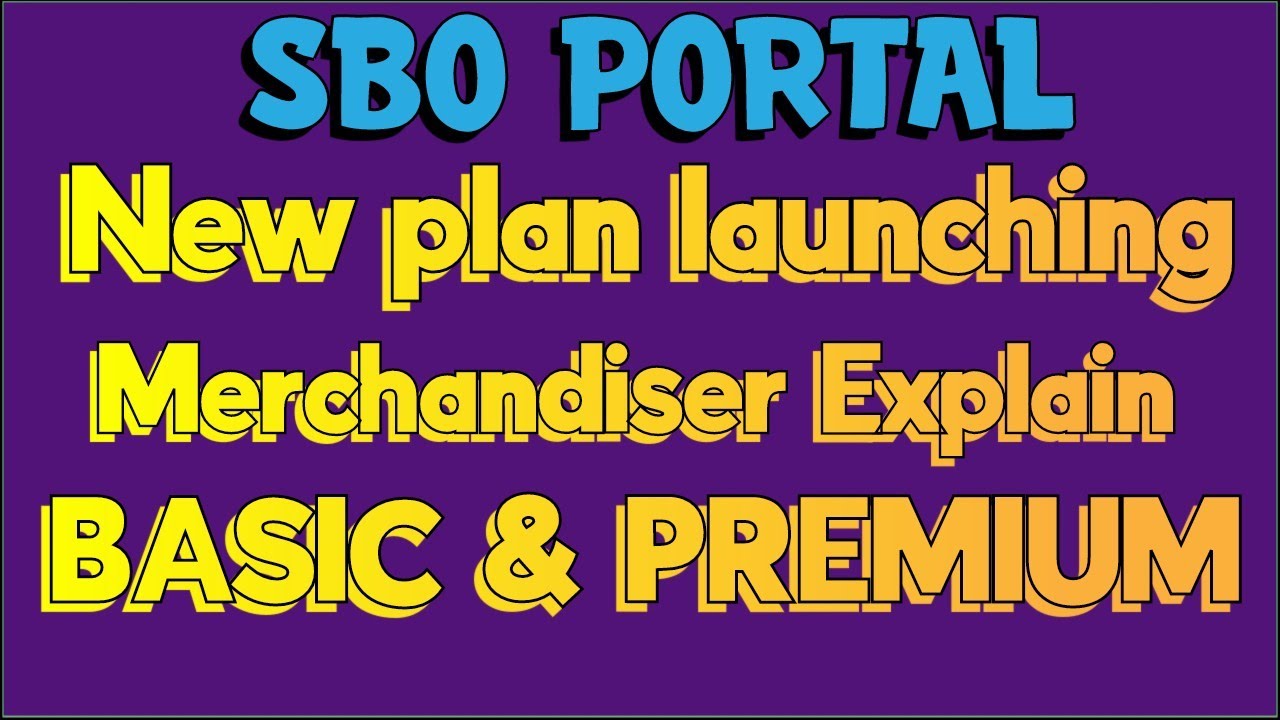 SBO PORTAL NEW PLAN LAUNCHING தமிழில் - YouTube