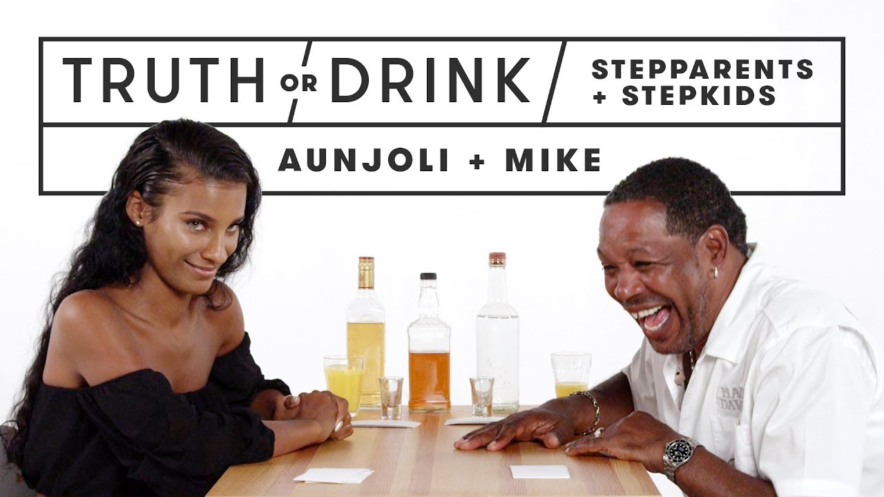 Stepparents & Stepkids Play Truth or Drink (Aunjoli & Mike) | Truth or ...