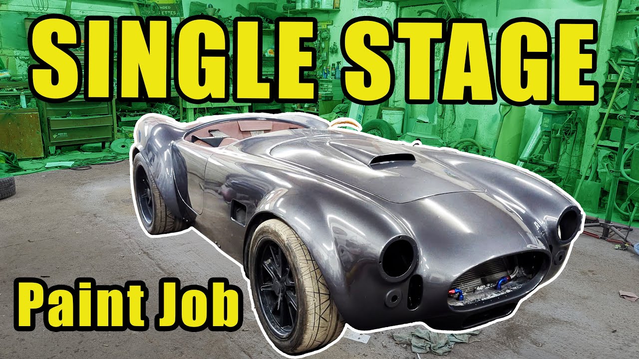 INSANE Single Stage Paint Job Shelby Cobra in 12 minutes - Satisfying ...