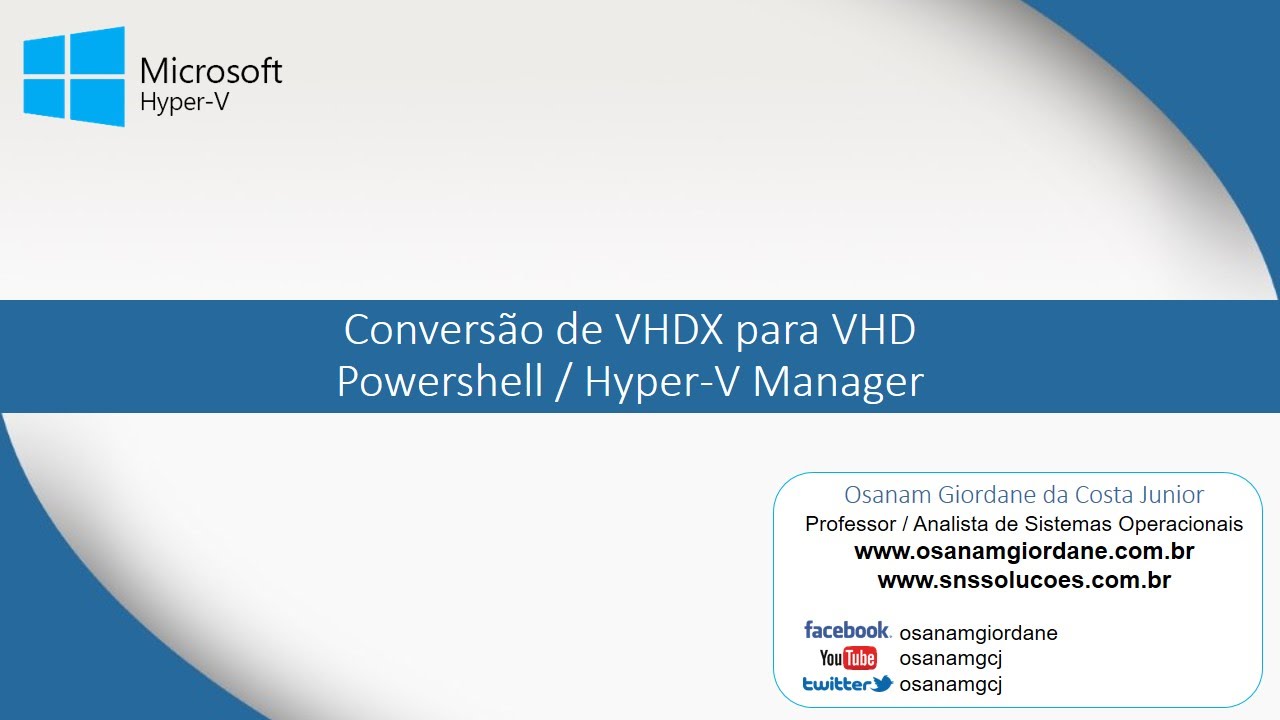 Conversão de VHDX para VHD | Powershell / Hyper-V Manager | #013 - YouTube