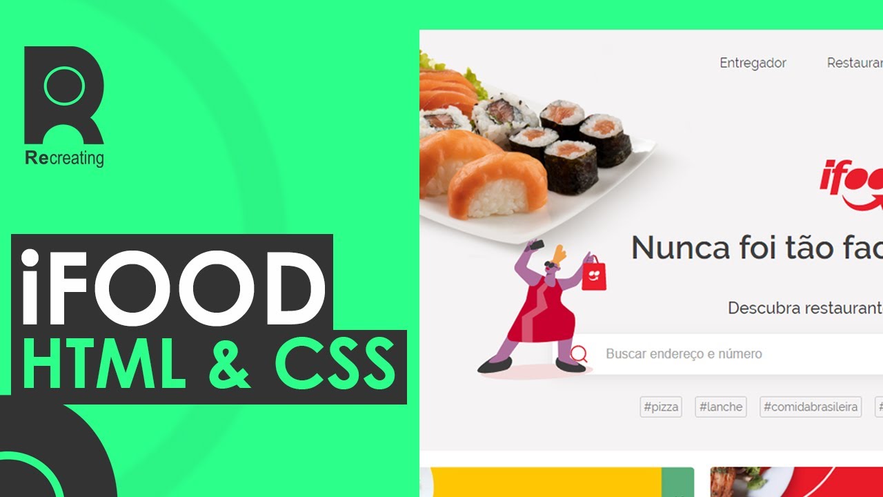 iFood with HTML CSS - YouTube