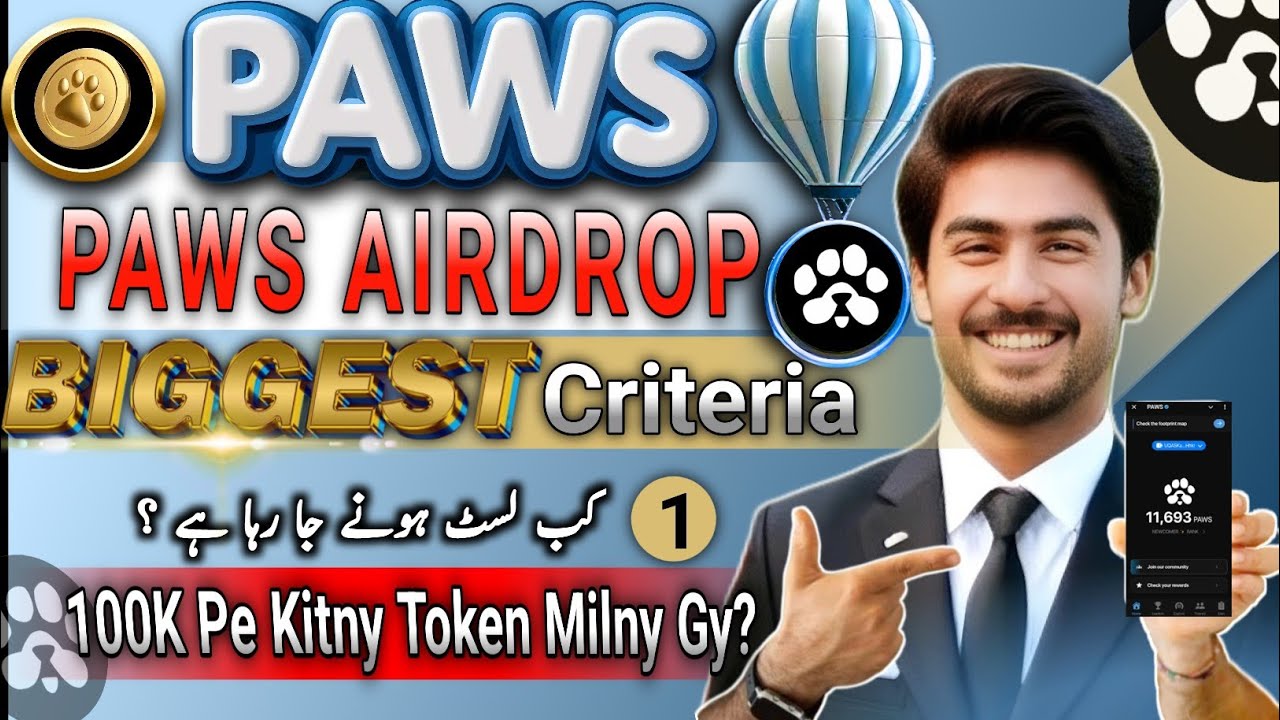 Paws Airdrop New Update | Paws Airdrop Listing Date | Paws Coin Price ...