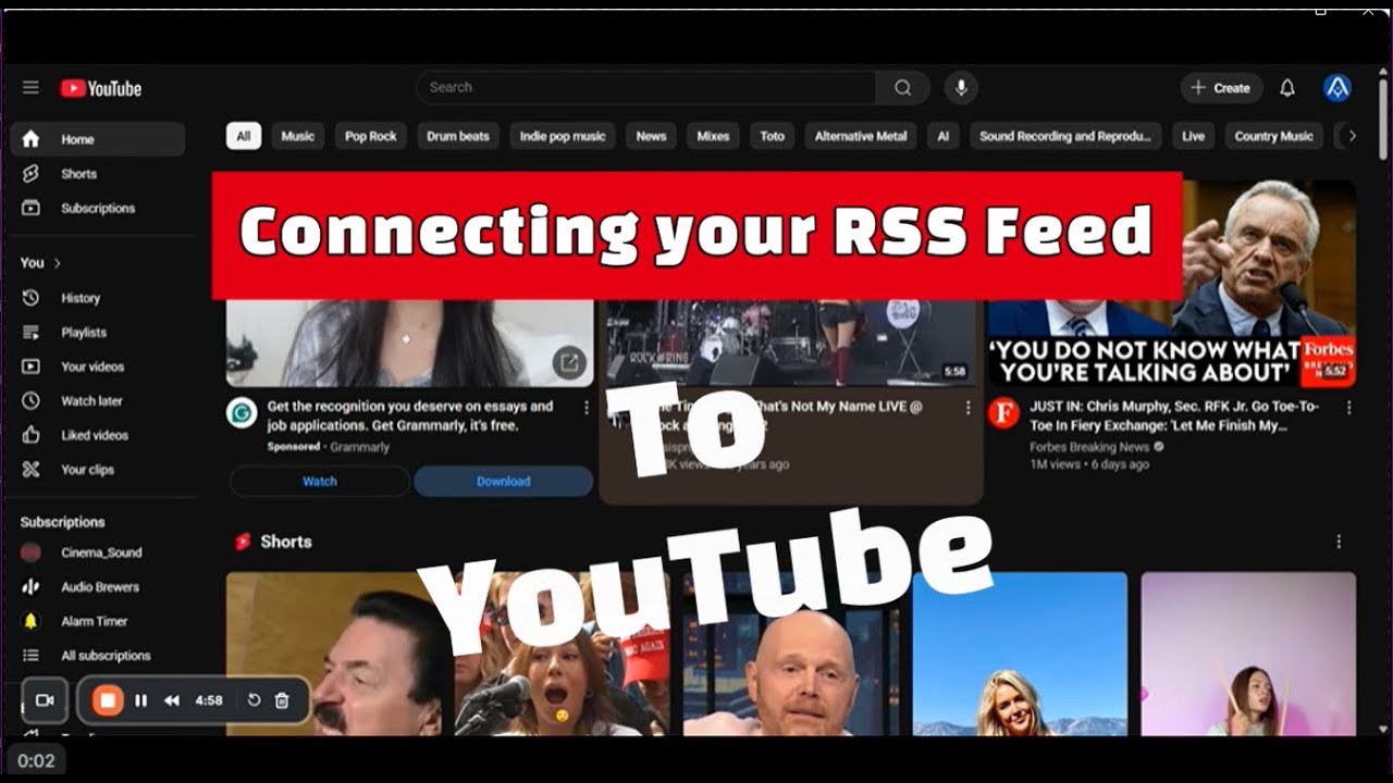 Connect Your RSS Feed To YouTube - YouTube